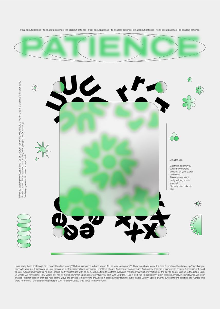 'Patience' Poster, picture, metal print, paint by Yendrinkwater | Displate