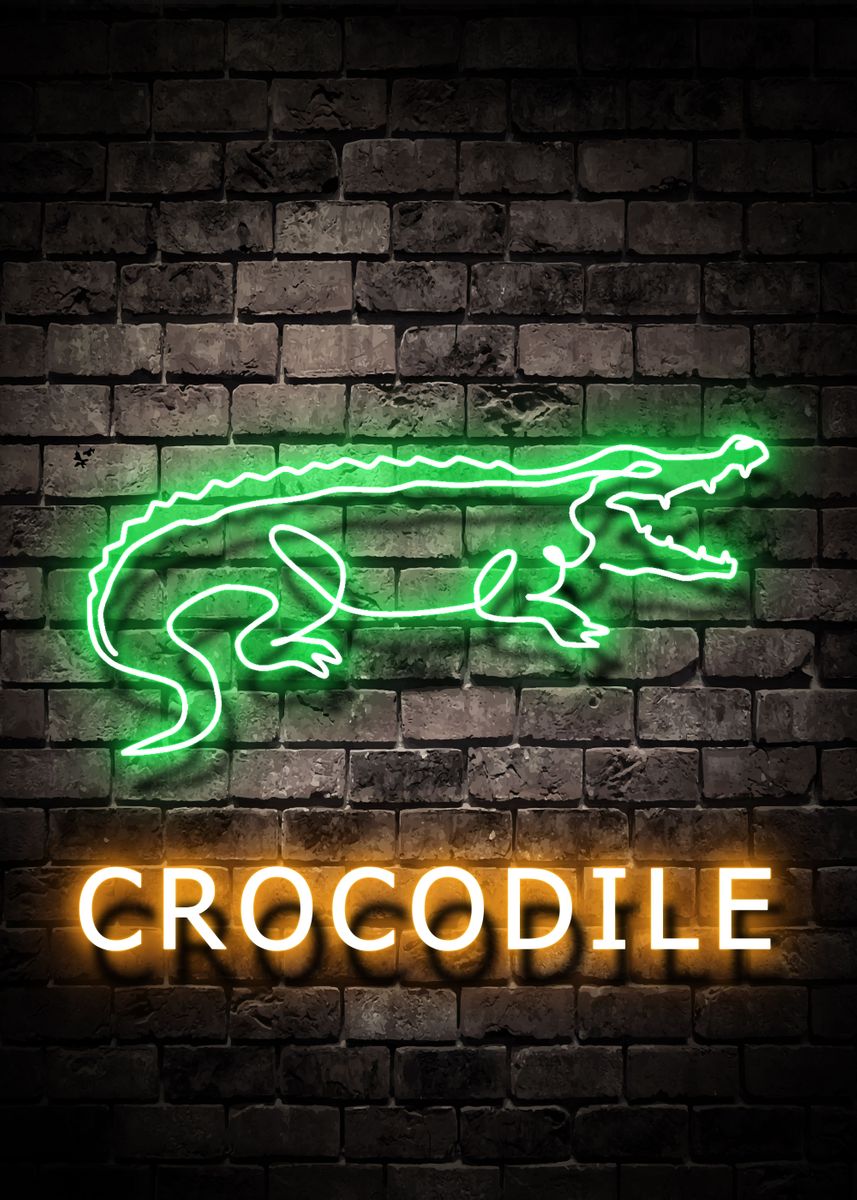 'Crocodile Animal' Poster, picture, metal print, paint by Osman Conner ...