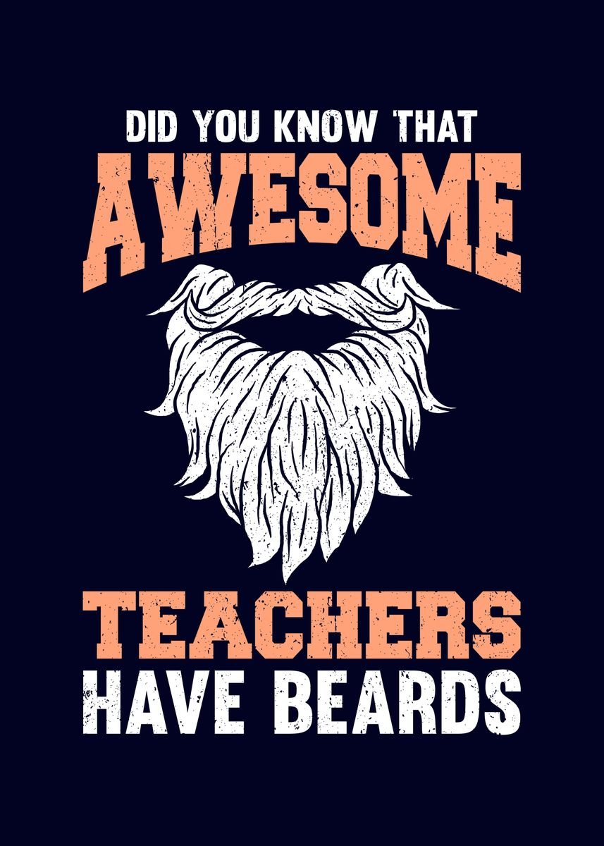 'That Awesome Teacher' Poster, picture, metal print, paint by MzumO ...