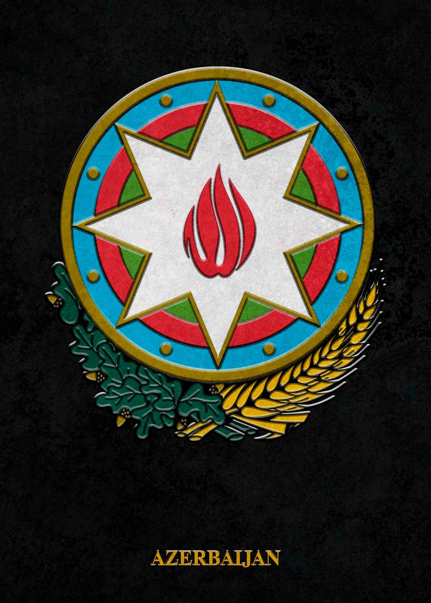 'Arms of Azerbaijan' Poster by Ferit Kurt | Displate