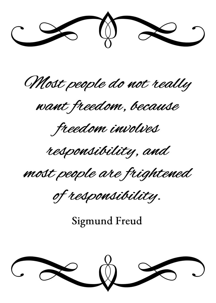 'Freedom and Responsibility' Poster by ABConcepts | Displate