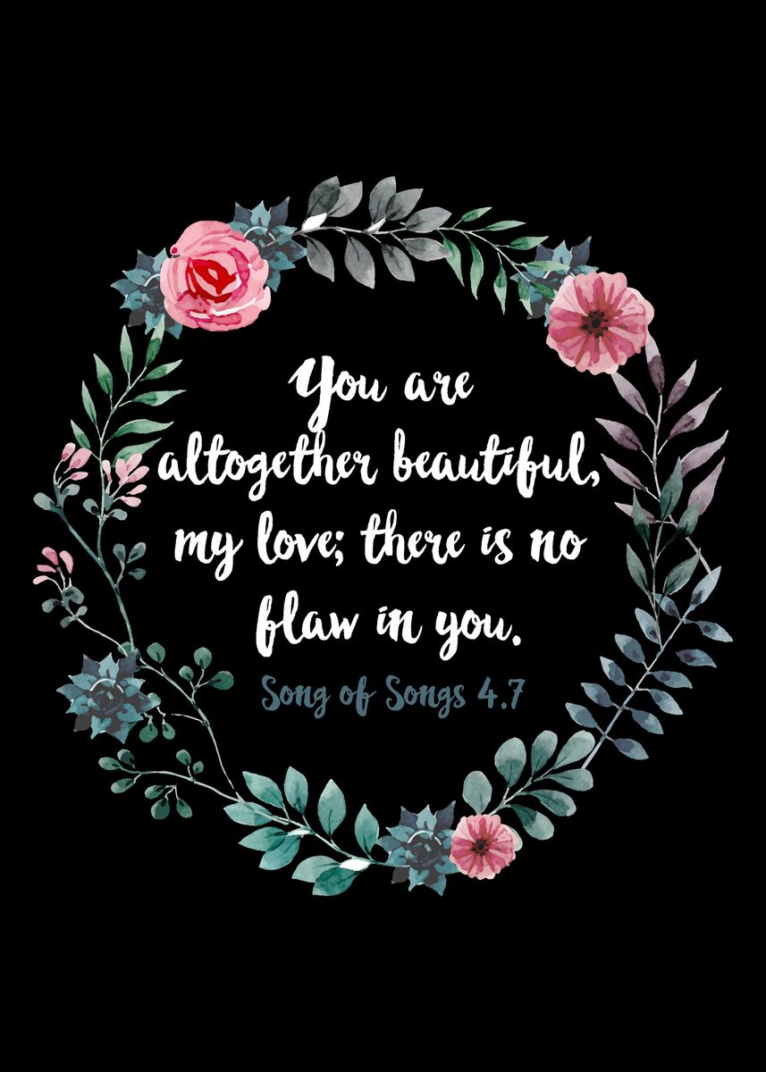 'You Are Beautiful Song Of' Poster, picture, metal print, paint by ...