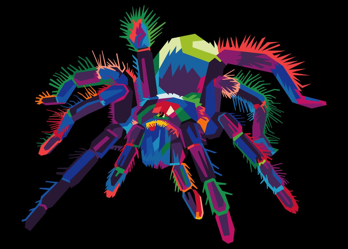 'colorful tarantula spider ' Poster by Dadan Andriyana | Displate