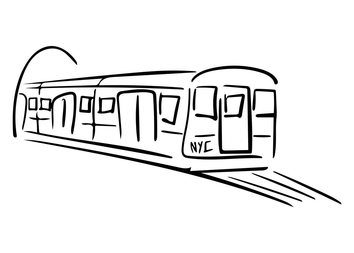 'Subway Line Art Minimal' Poster by Chris Hartmann | Displate