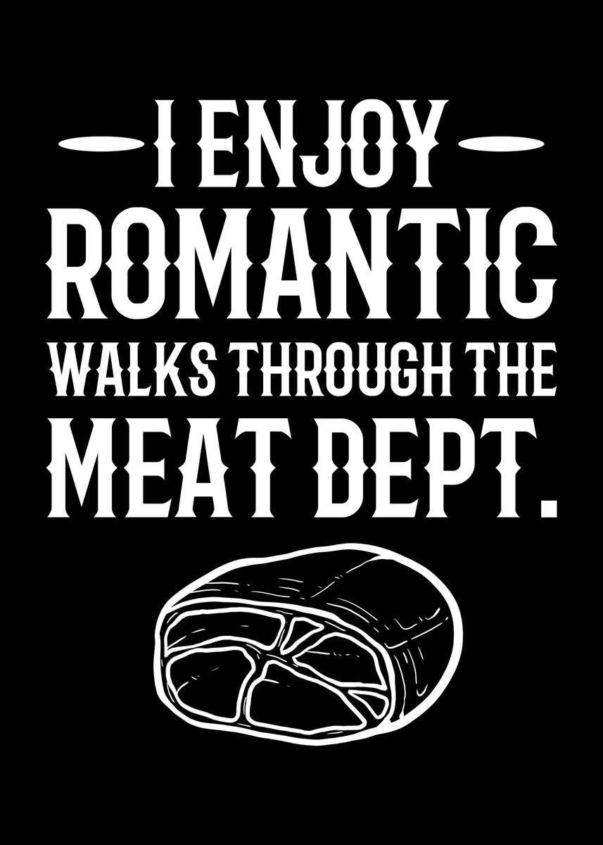 'Funny Meat Lover' Poster, picture, metal print, paint by FunnyGifts ...