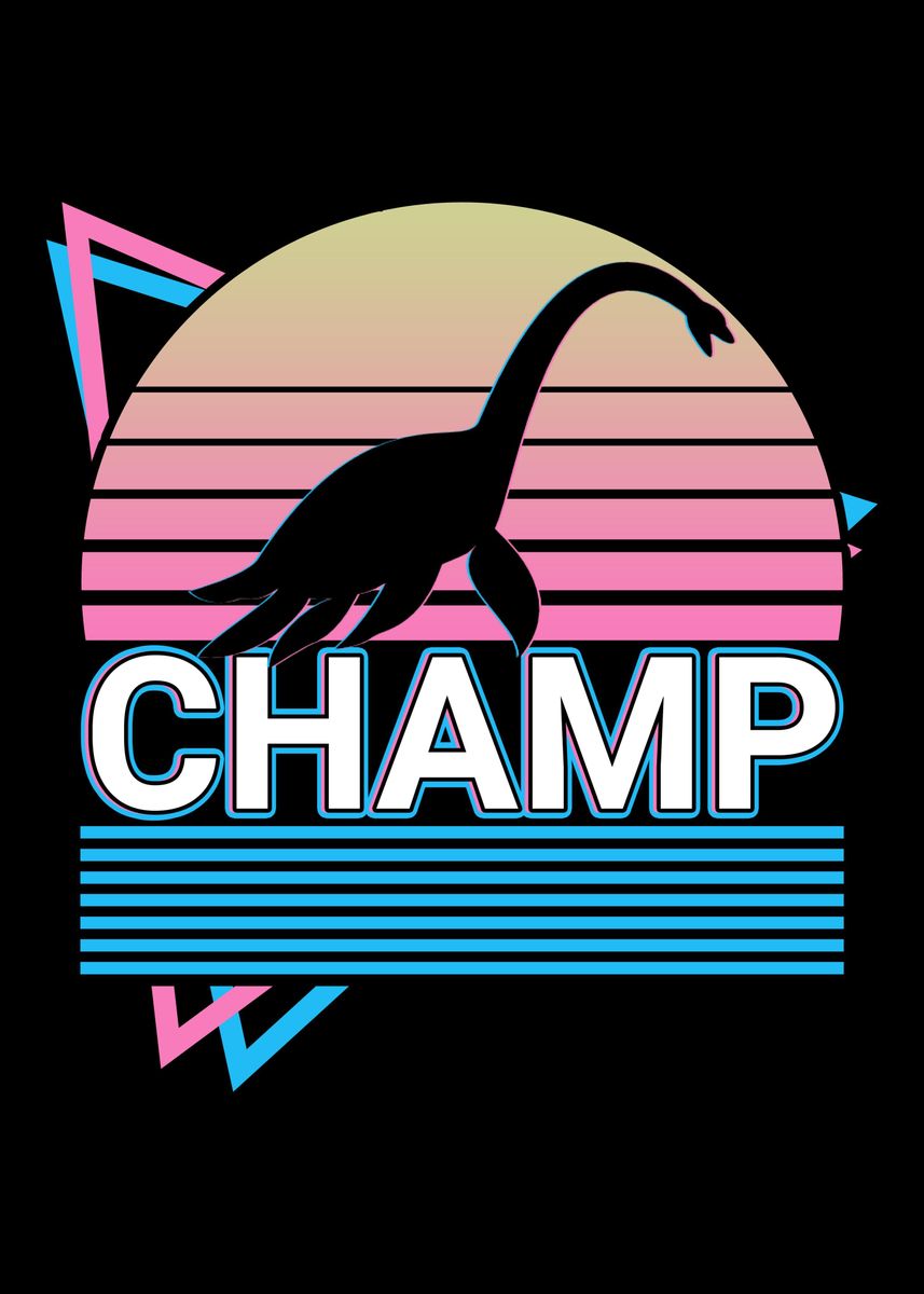 'Champ Champy Cryptozoology' Poster, picture, metal print, paint by ...