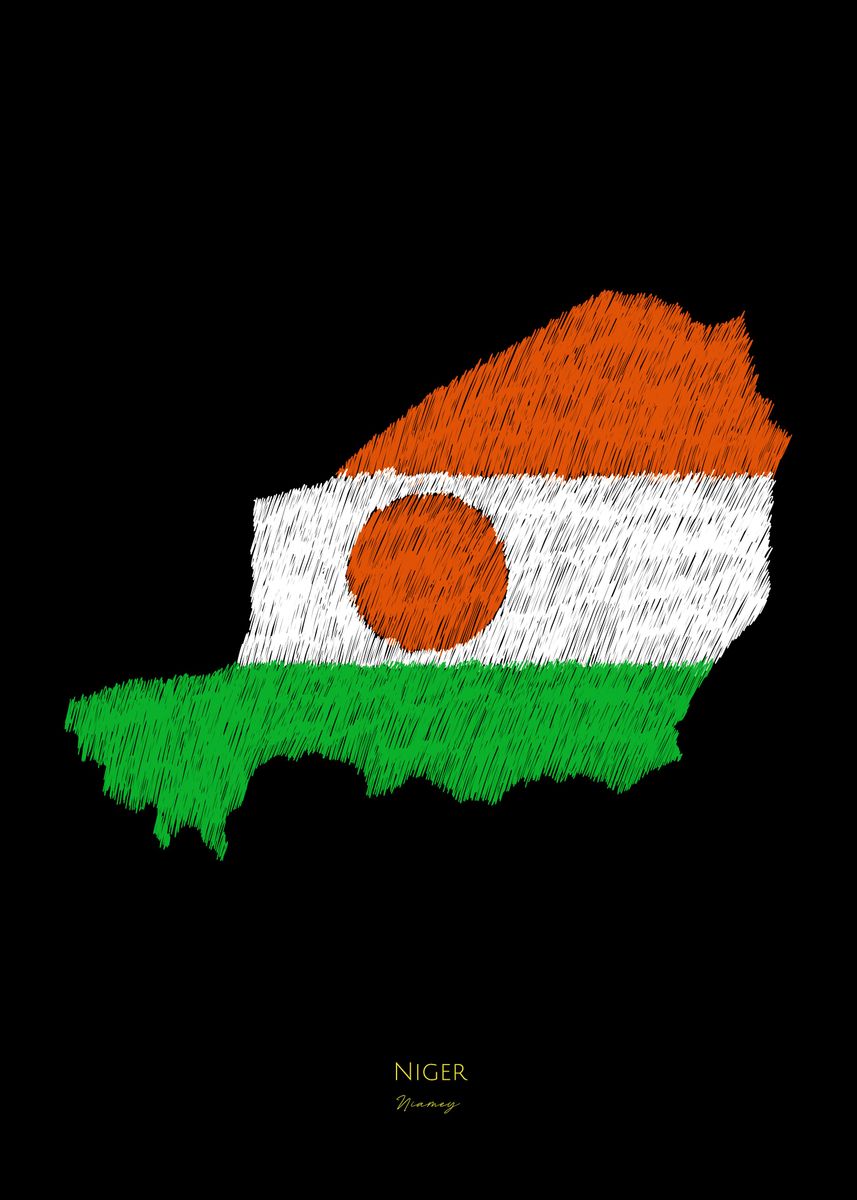 'Niger Line Art' Poster, picture, metal print, paint by erwin saputra ...