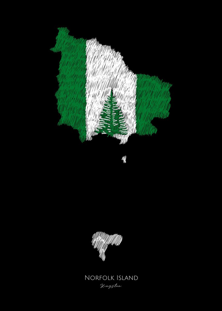 'Norfolk Line Art' Poster, picture, metal print, paint by erwin saputra ...