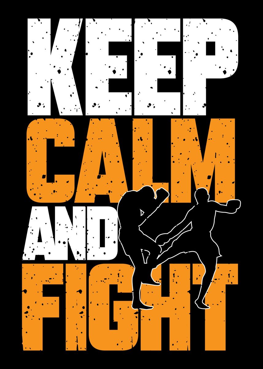 'MMA Boxing Fighter Mixed M' Poster, picture, metal print, paint by ...