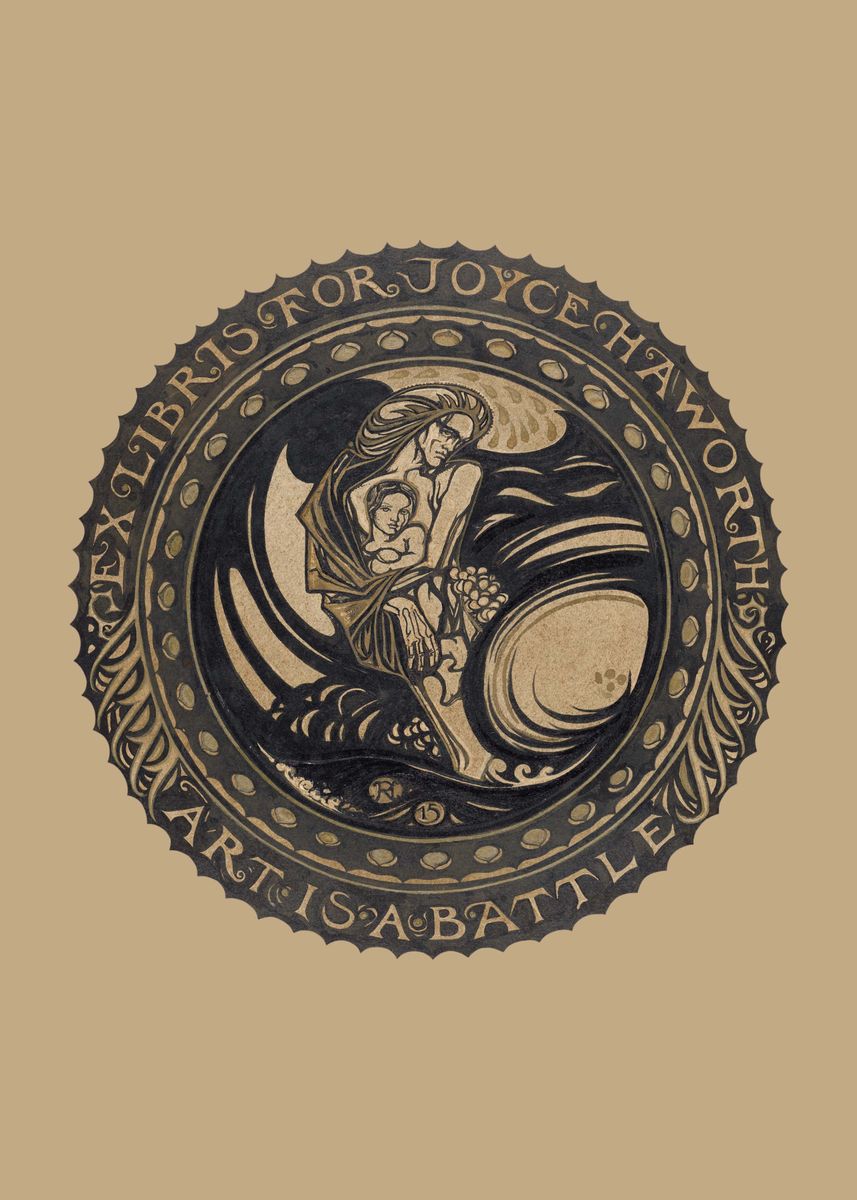 'Design for exlibris' Poster, picture, metal print, paint by tony4urban ...