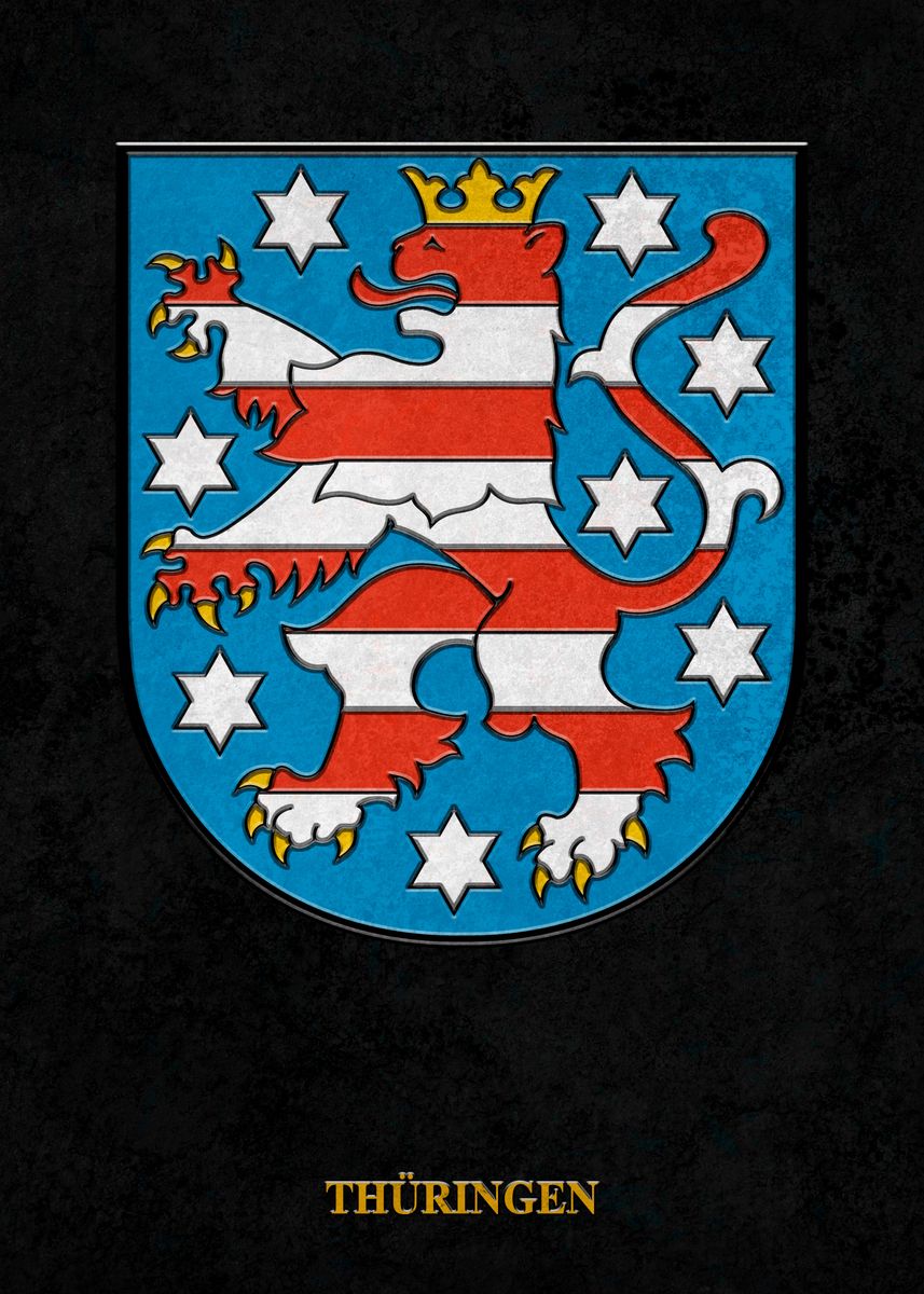 'Arms of Thuringen' Poster, picture, metal print, paint by Ferit Kurt ...