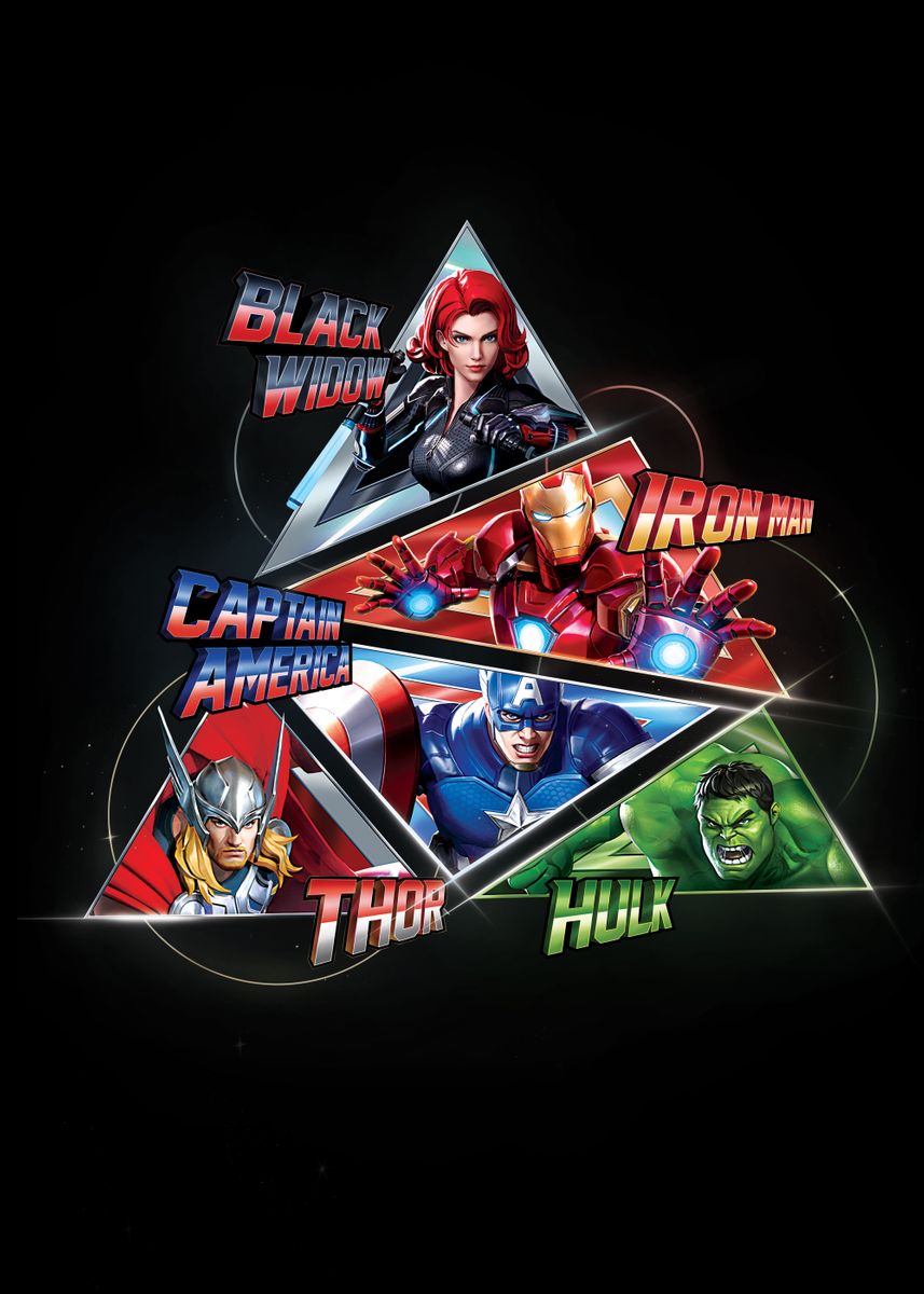 'Super War heroes 1' Poster, picture, metal print, paint by Marvel ...