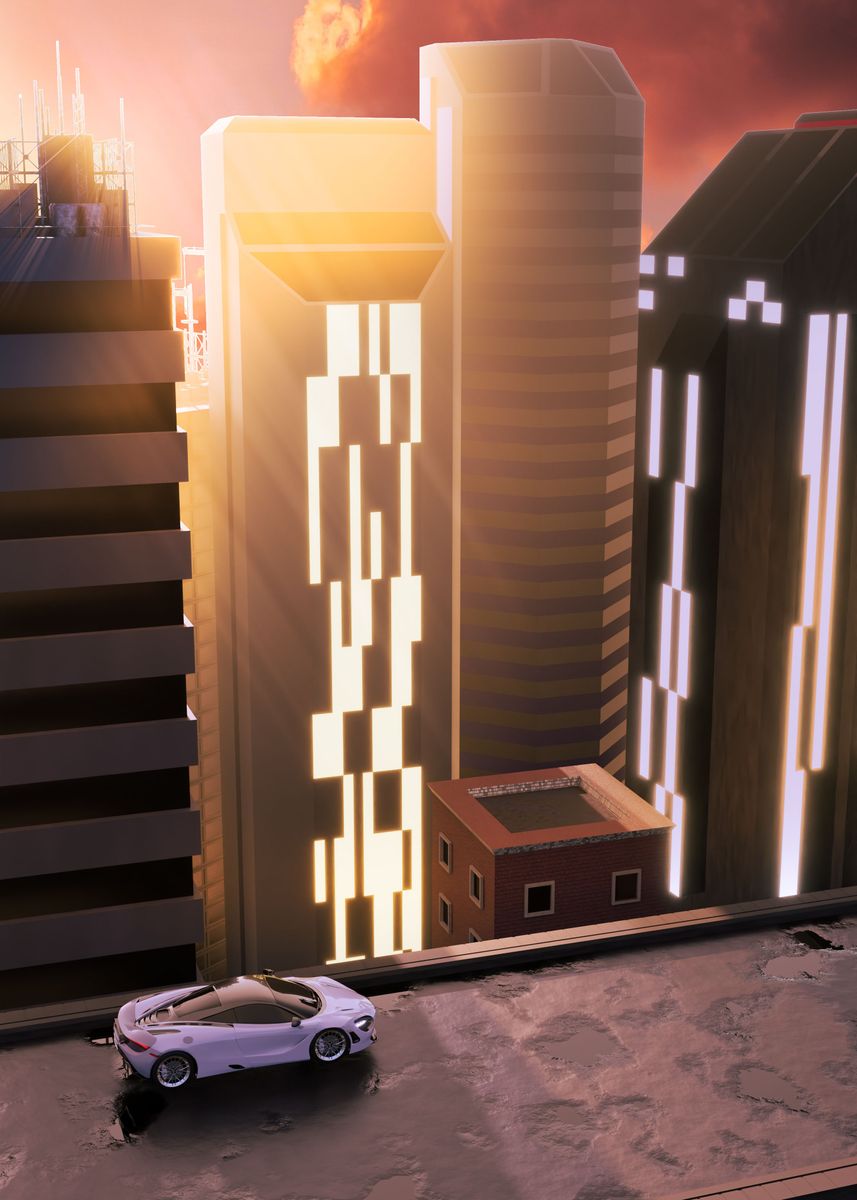 'Rough City Roads' Poster by Shaheen Khan | Displate