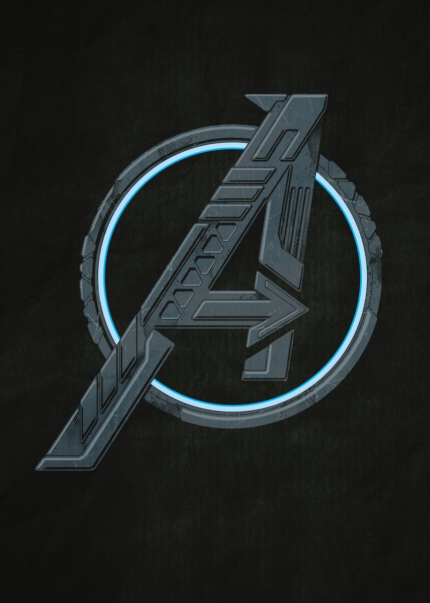 'Black logo' Poster, picture, metal print, paint by Marvel | Displate