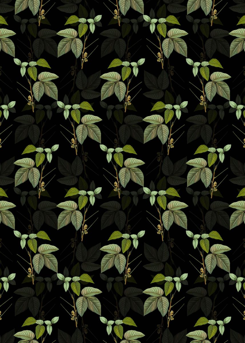 'Eastern Poison Ivy Pattern' Poster, picture, metal print, paint by ...