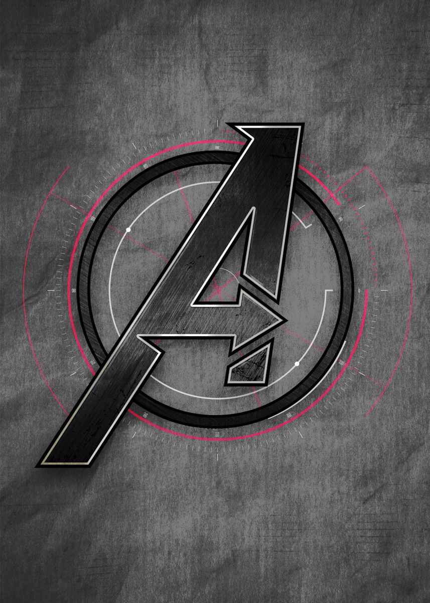 'Grey logo' Poster, picture, metal print, paint by Marvel | Displate