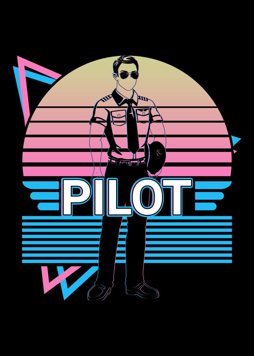 'Airplane Pilot Aviation' Poster, picture, metal print, paint by ...