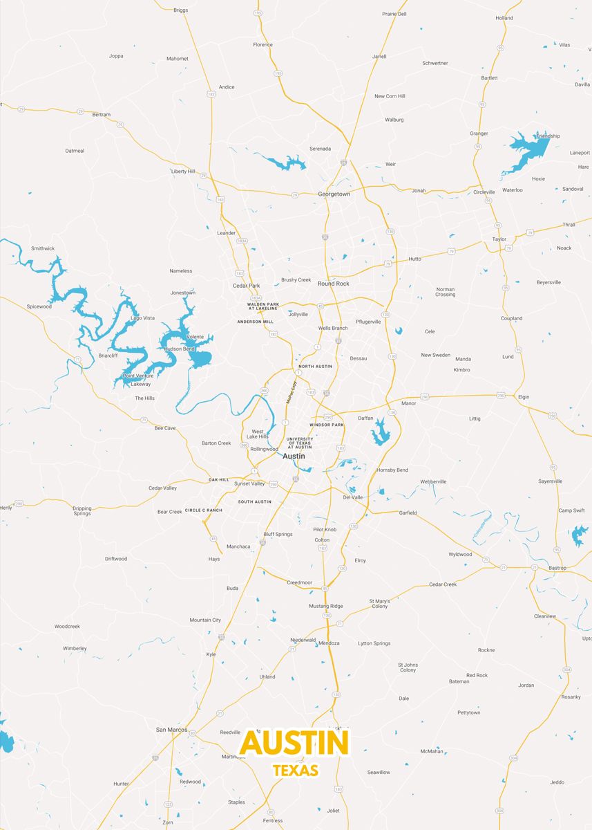 'Poster Austin' Poster, picture, metal print, paint by Ricardo Costa ...