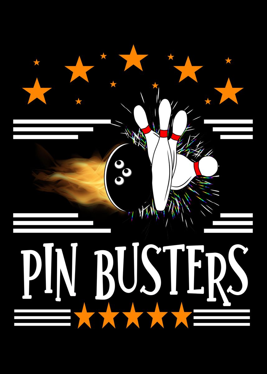 'Pin Busters' Poster by Steven Zimmer | Displate