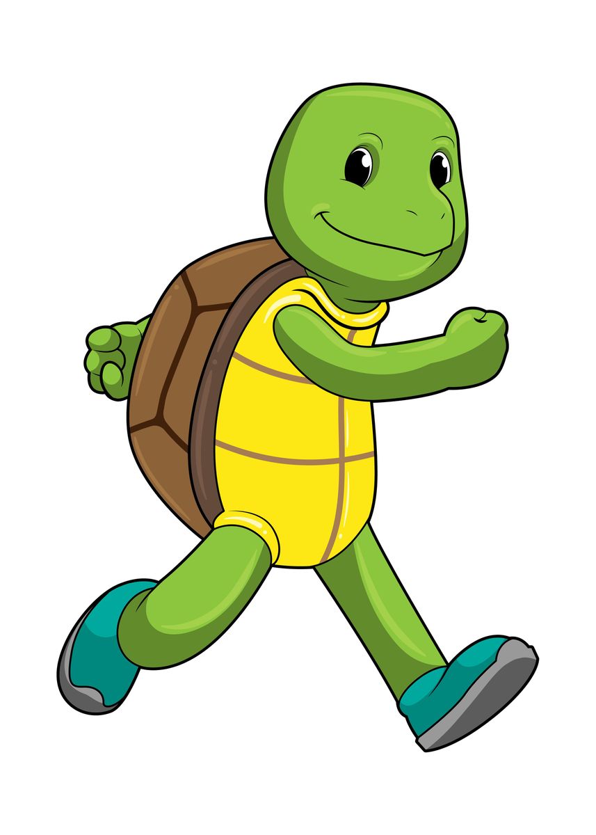 'Turtle Runner Running' Poster by Markus Schnabel | Displate