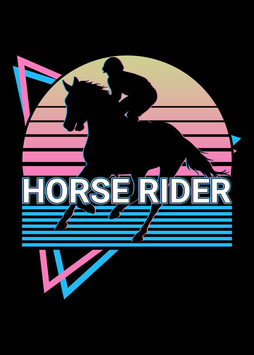 'Horse Rider Horse Riding' Poster, picture, metal print, paint by ...