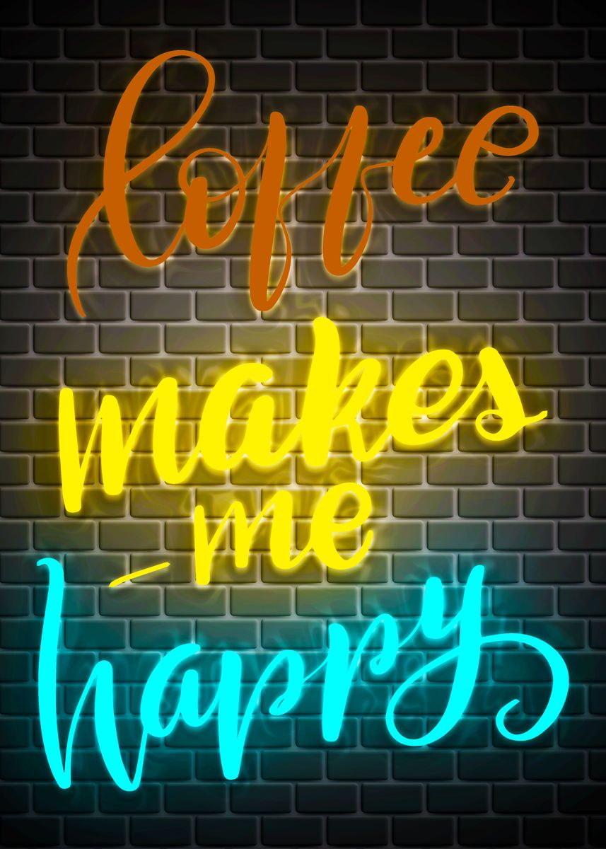 'Coffee Quotes Gaming Sport' Poster, picture, metal print, paint by ...