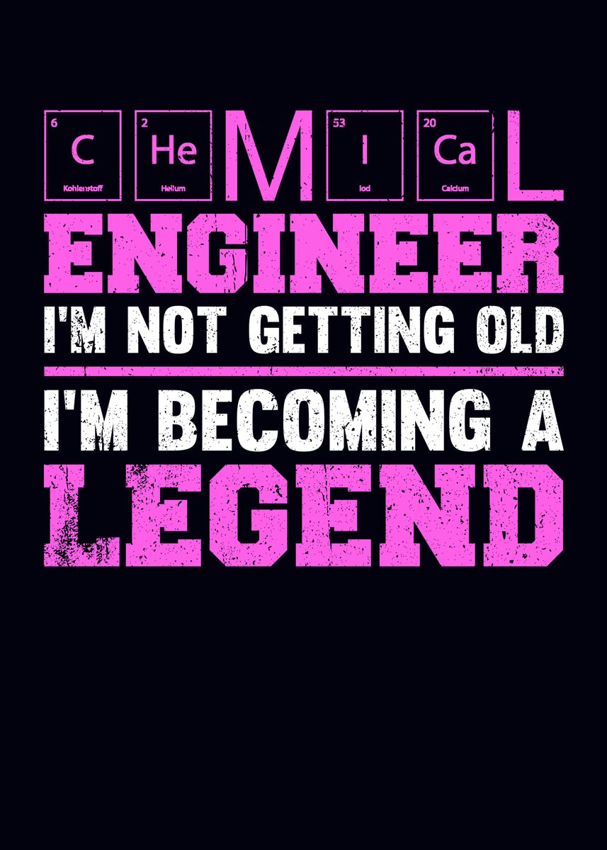 'Chemical Engineer Legend' Poster, picture, metal print, paint by MzumO ...