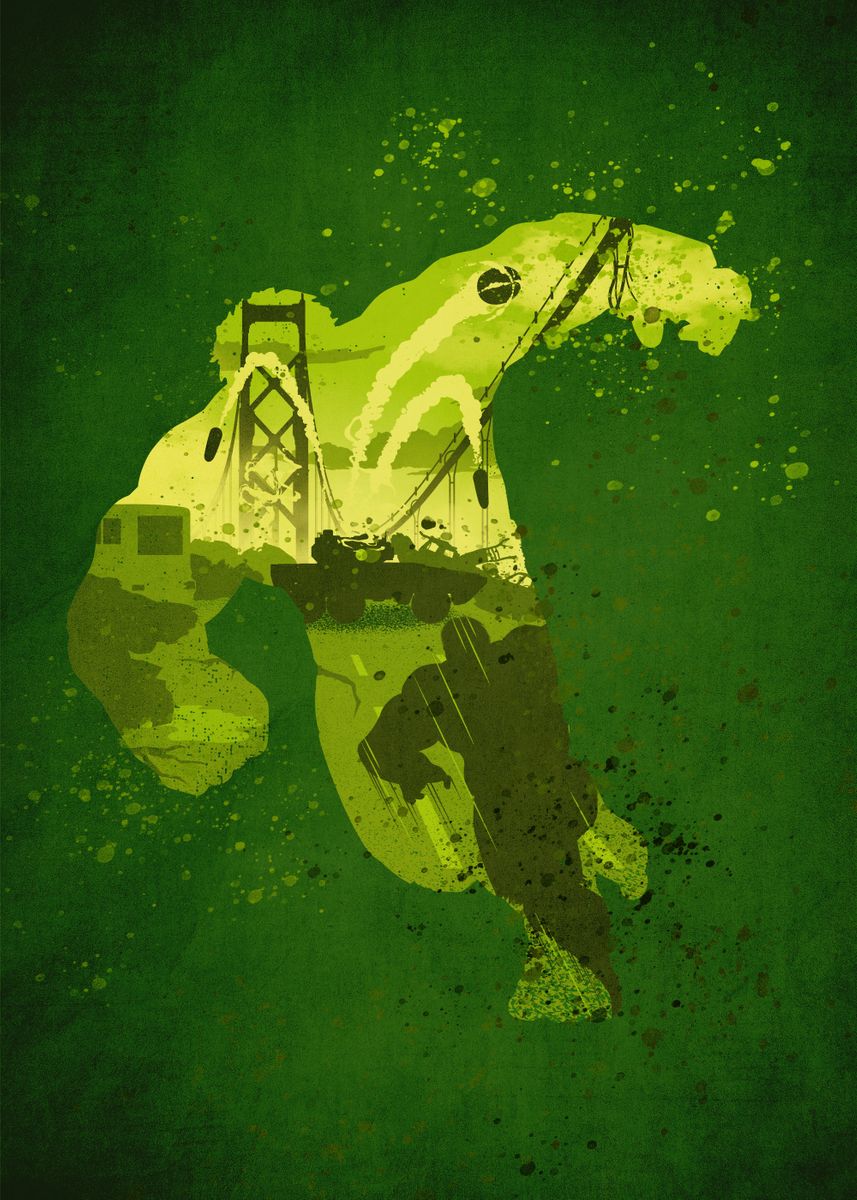 'Green Man' Poster, picture, metal print, paint by Marvel | Displate