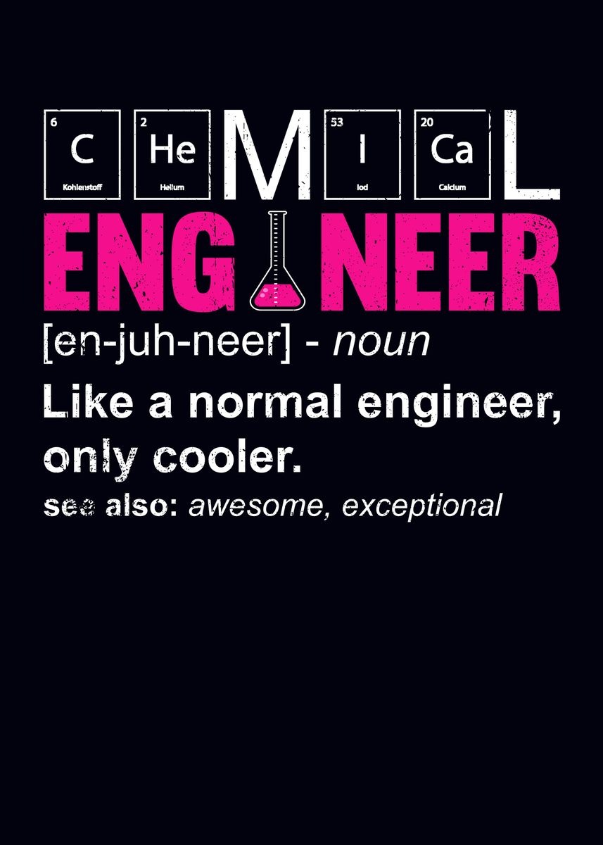 'Funny Chemical Engineer' Poster by MzumO | Displate