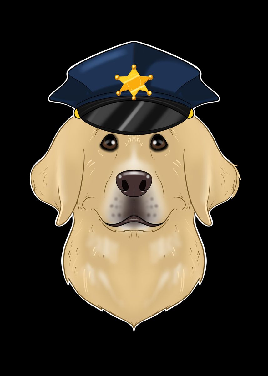'Police Labrador Canine' Poster, picture, metal print, paint by ...