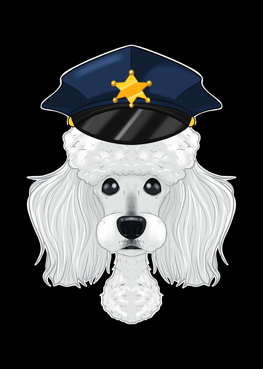 'Police Poodle Canine' Poster by MaximusDesigns | Displate