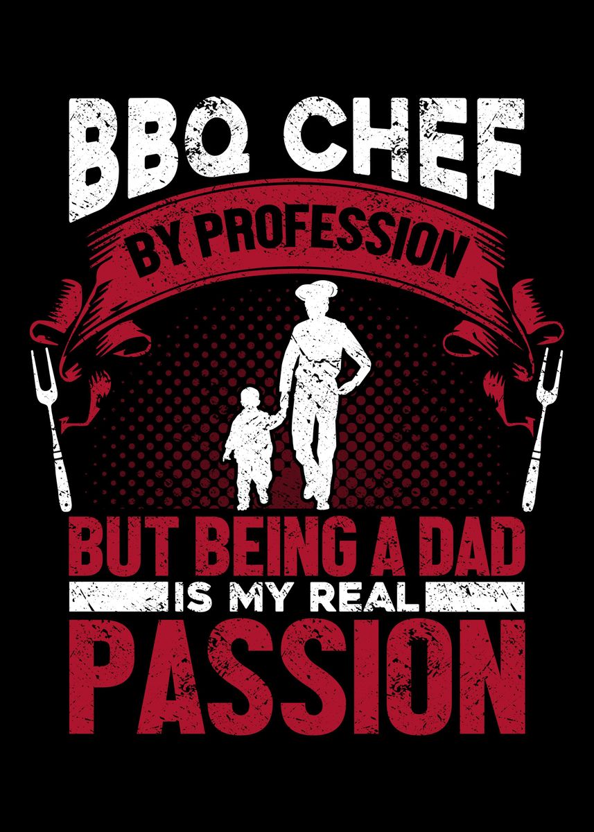 'BBQ Grilling Barbecue' Poster, picture, metal print, paint by ...