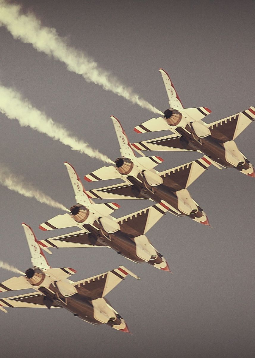 'Fighter Jet' Poster, picture, metal print, paint by Ainiez | Displate