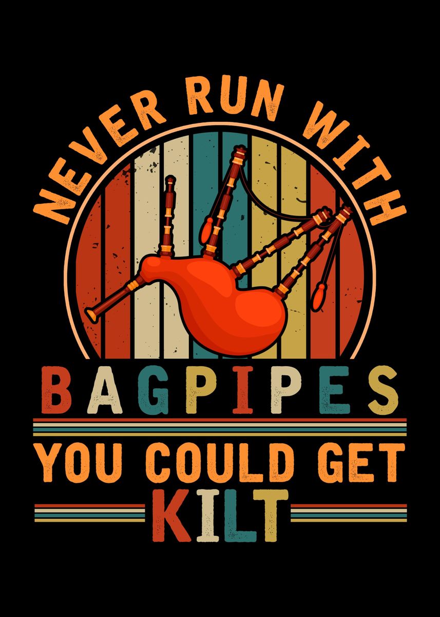 'Funny Bagpipe Musician' Poster by professionaldesigns | Displate