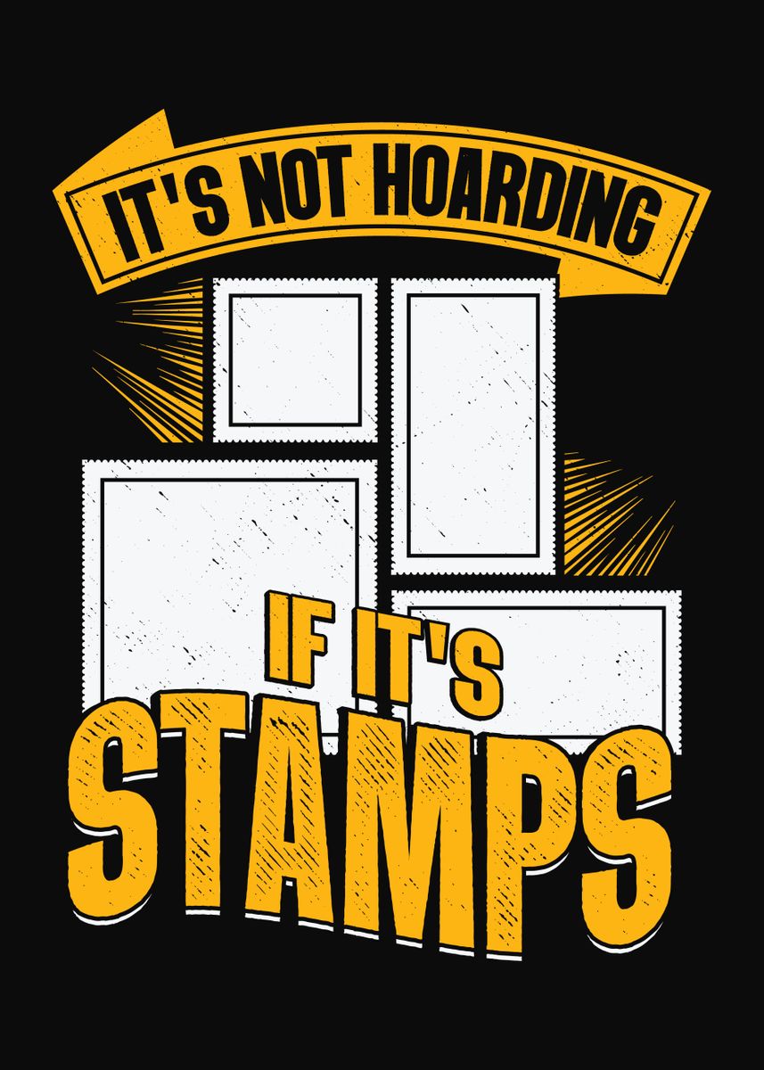 'Funny Stamp Collecting' Poster, picture, metal print, paint by Marcel ...