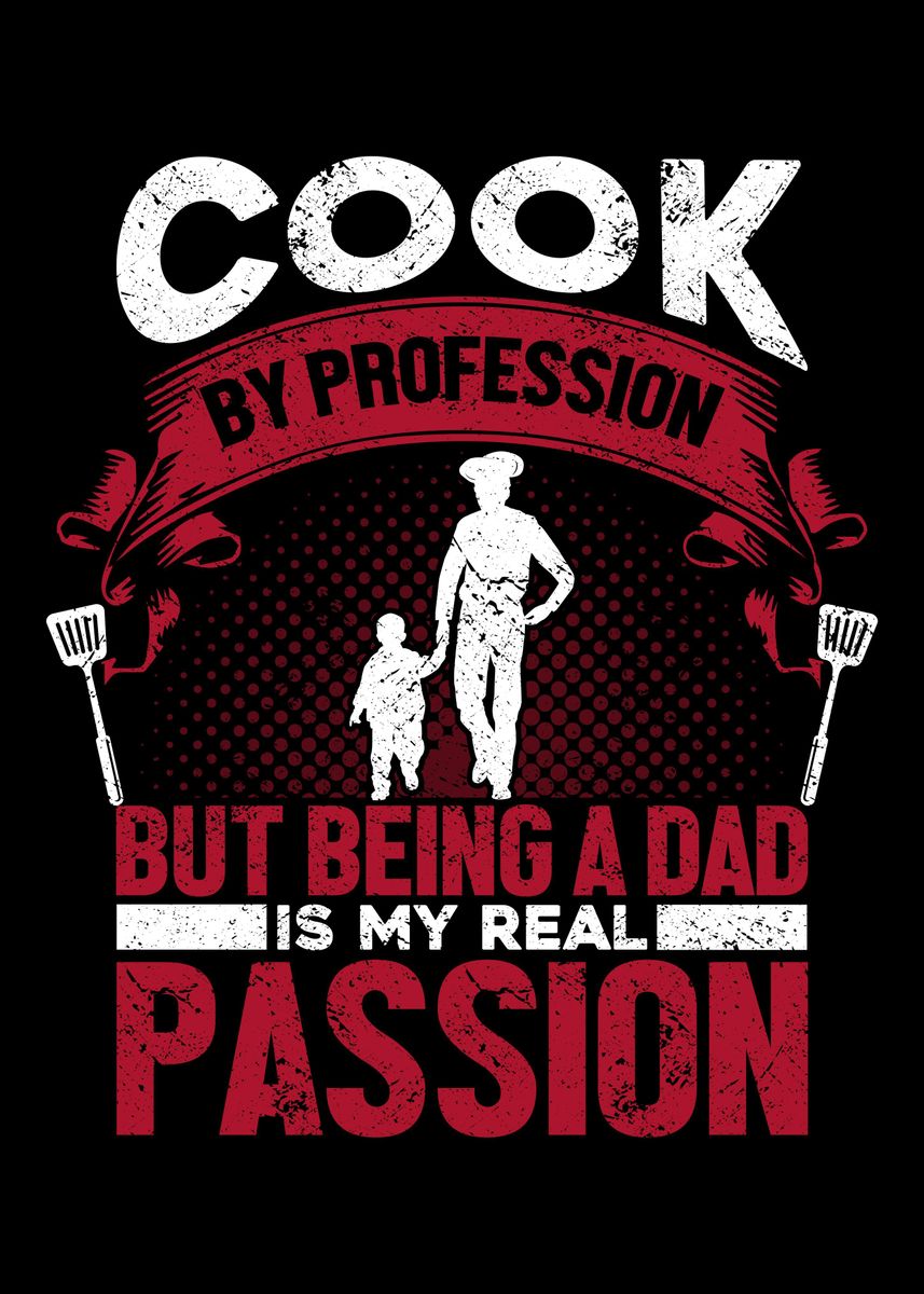 'Cook Chef Kitchen' Poster, picture, metal print, paint by ...