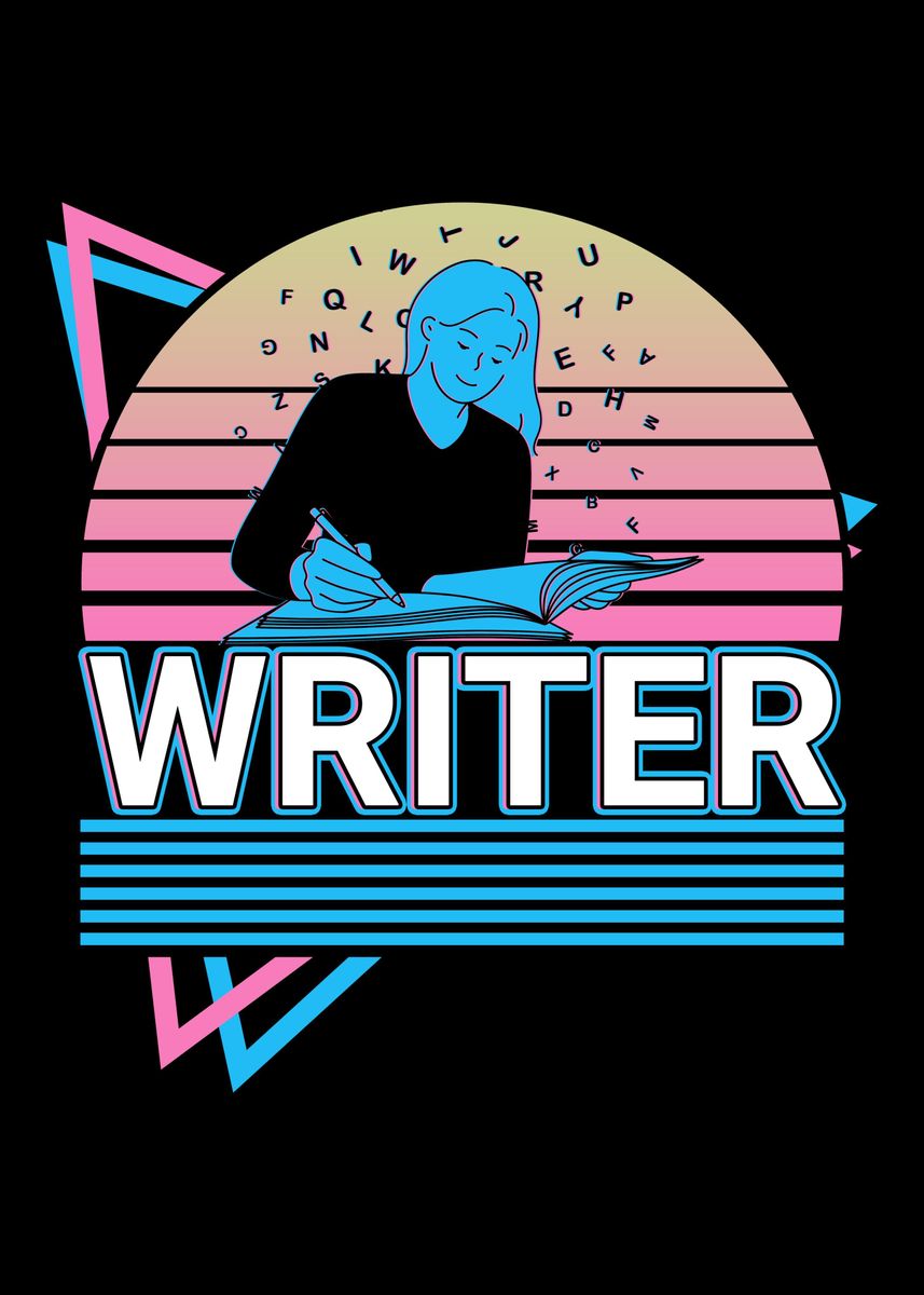 'Writer Writing Author' Poster by AestheticAlex | Displate