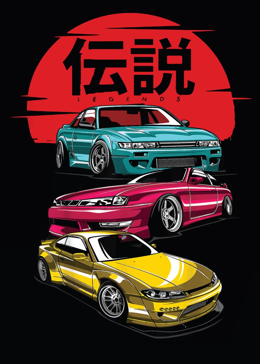 'Automotive JDM Legend Car' Poster, picture, metal print, paint by ...