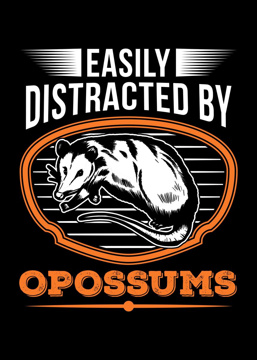 'Opossum Gift Possum' Poster, picture, metal print, paint by ...