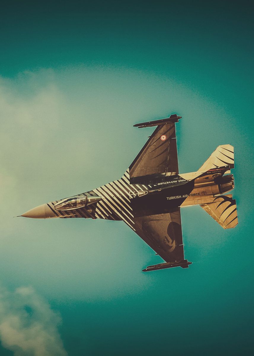 'Fighter Jet' Poster, picture, metal print, paint by Ainiez | Displate