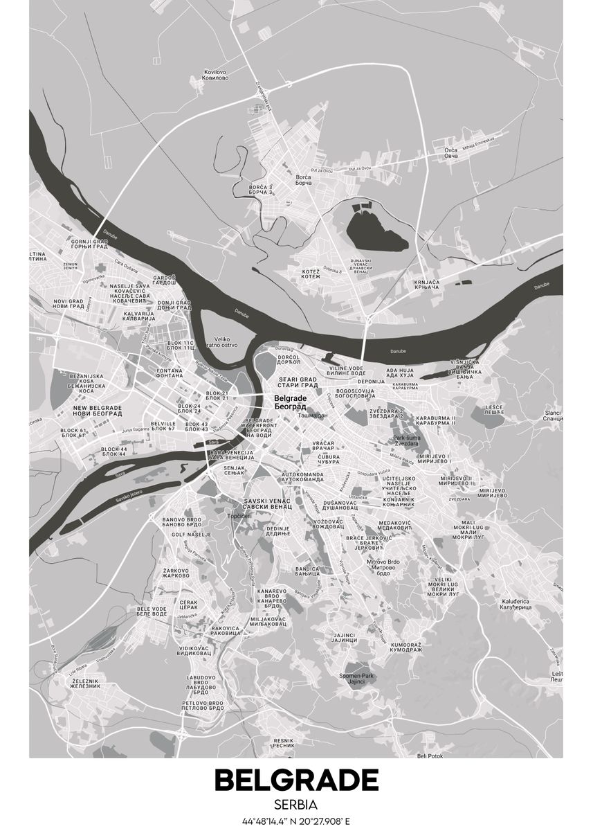 'Poster Belgrade' Poster, picture, metal print, paint by Ricardo Costa ...