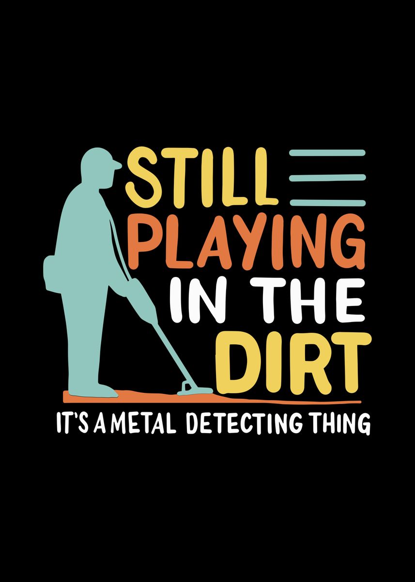 'Metal Detecting ' Poster, picture, metal print, paint by Shiva121 ...