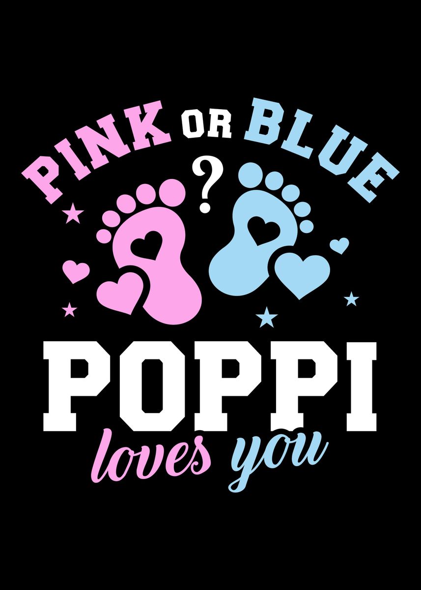 'Gender reveal poppi' Poster, picture, metal print, paint by Designzz ...