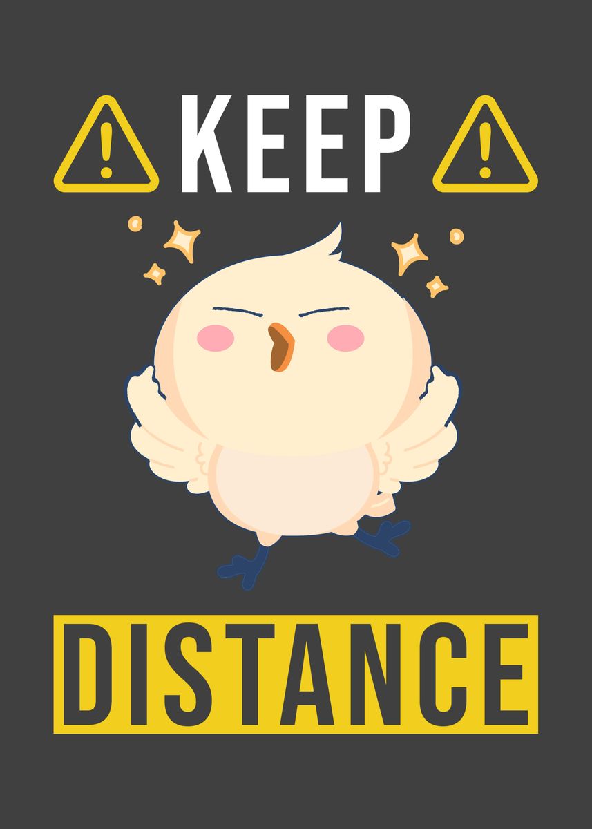 'Keep Distance Saying With' Poster by schmugo | Displate