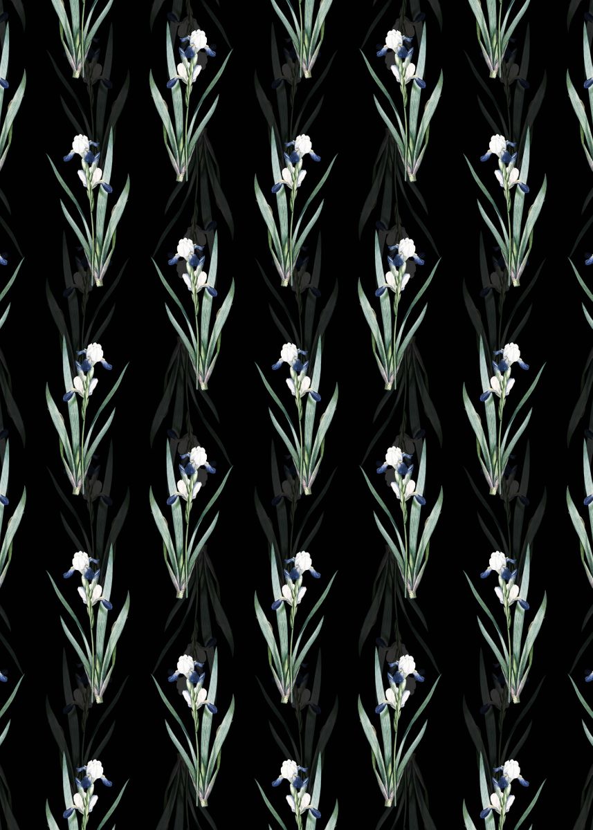 'Tall Bearded Iris Pattern' Poster by Holy Rock Design | Displate