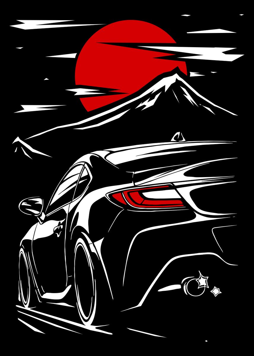 'Toyota GR86' Poster, picture, metal print, paint by Faissal Thomas ...