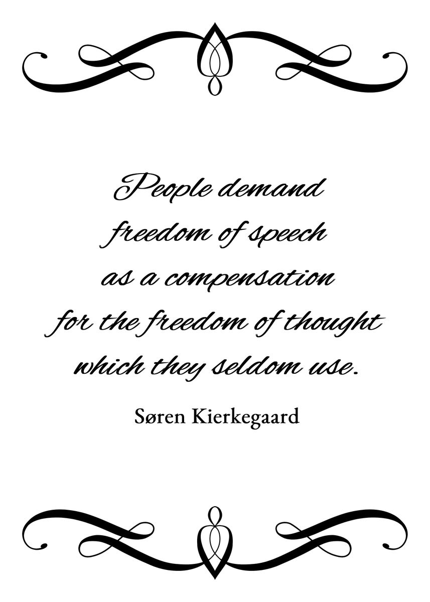 'Freedom Speech Thought' Poster, picture, metal print, paint by ...