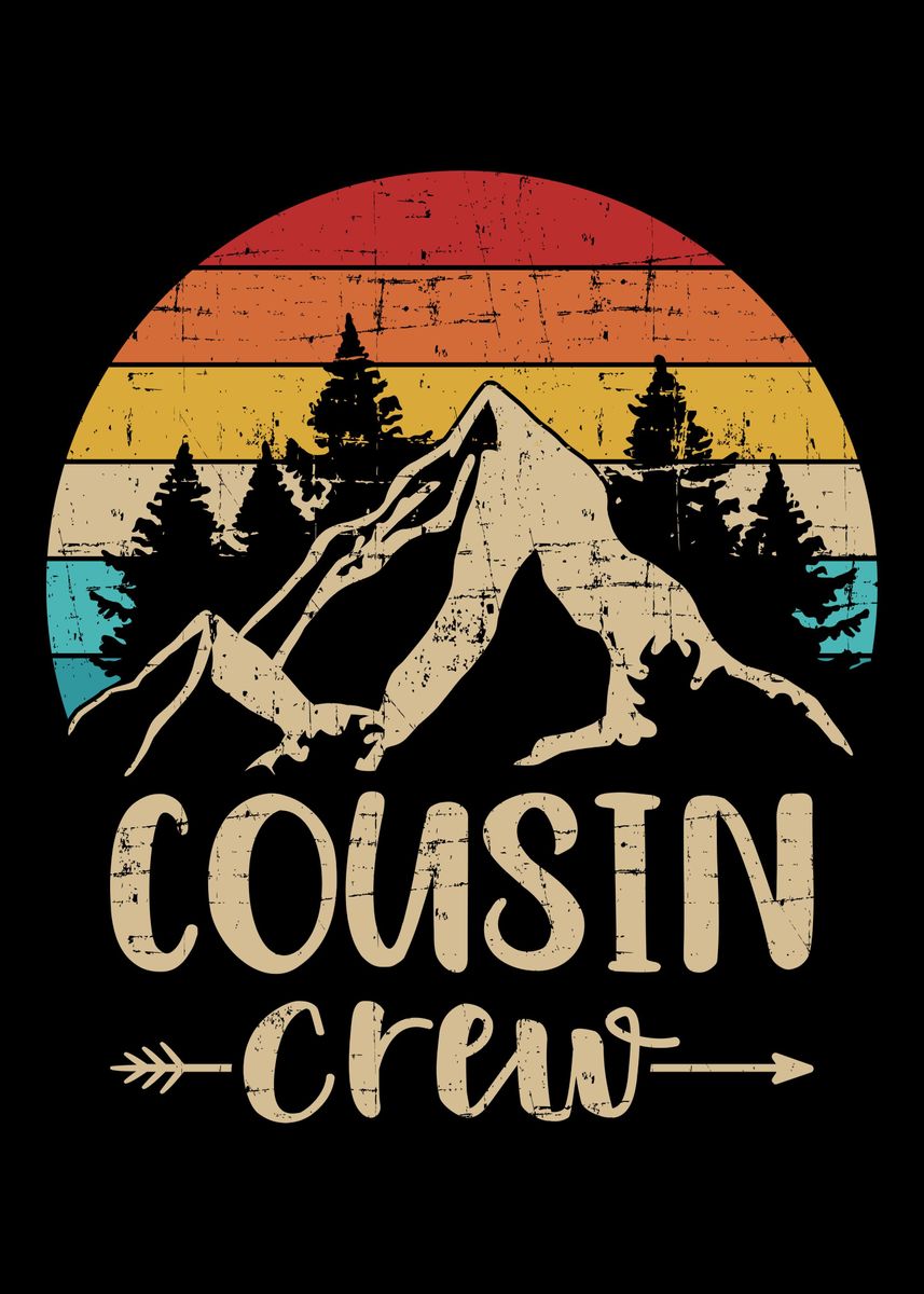 'Vintage cousin crew summer' Poster, picture, metal print, paint by ...