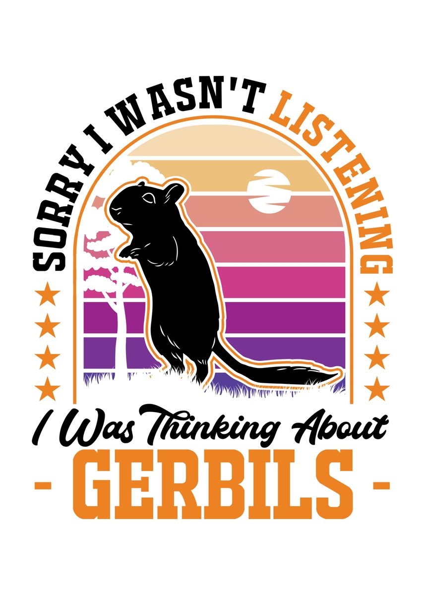 'Gerbil Racing Rat' Poster, picture, metal print, paint by ...