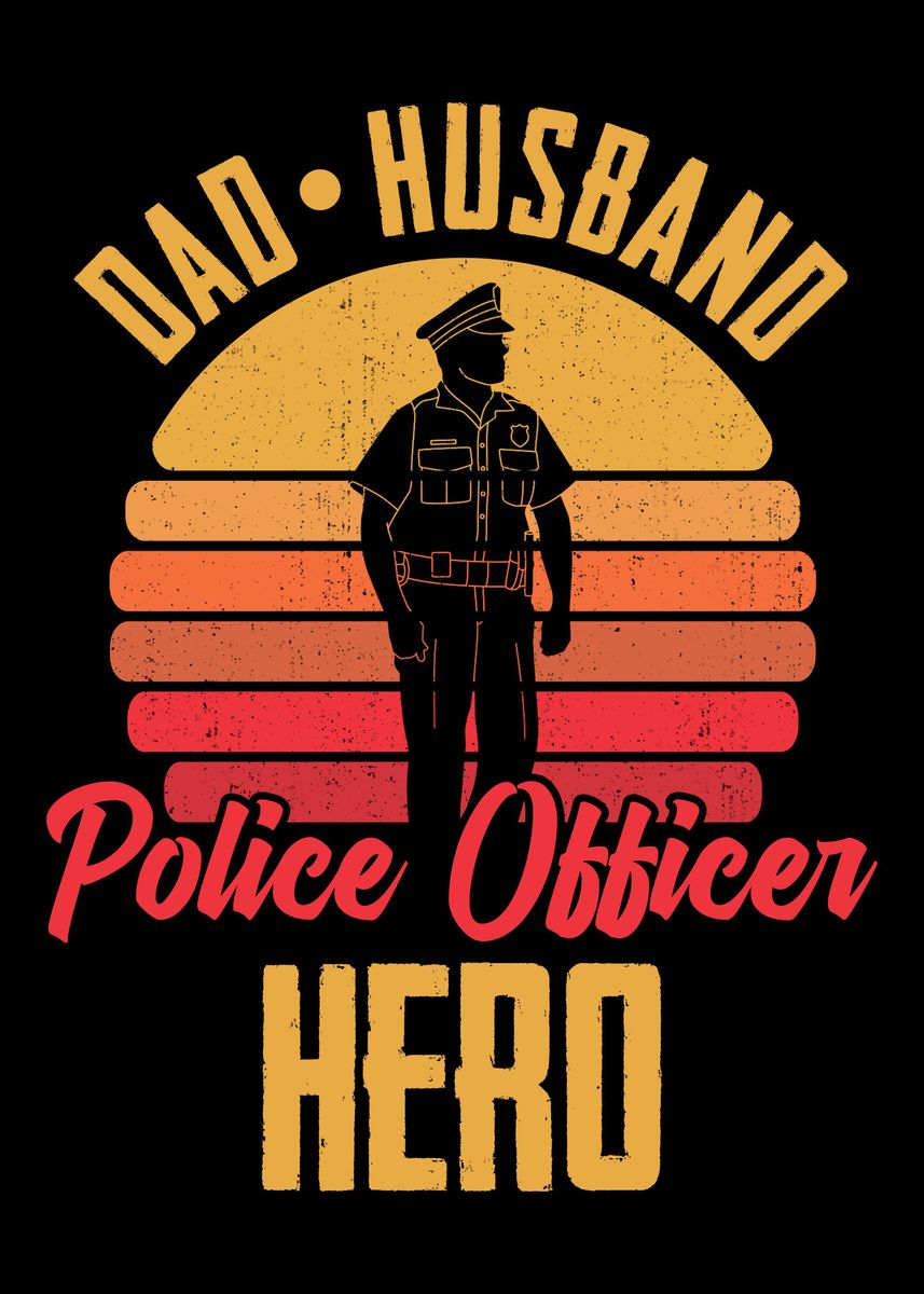 'Police Officer Law' Poster, picture, metal print, paint by ...